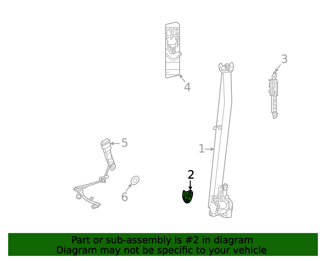 2021-2022 Toyota Sienna Anchor Cover 73233-0C010-B3 | Toyota Parts Center