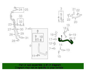 5N0-121-101-G - Upper Hose - 2009-2018 Volkswagen | VW OEM Parts Outlet