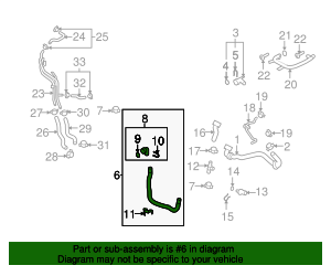 2009-2018 Volkswagen Radiator Coolant Hose 5N0-121-051-M ...
