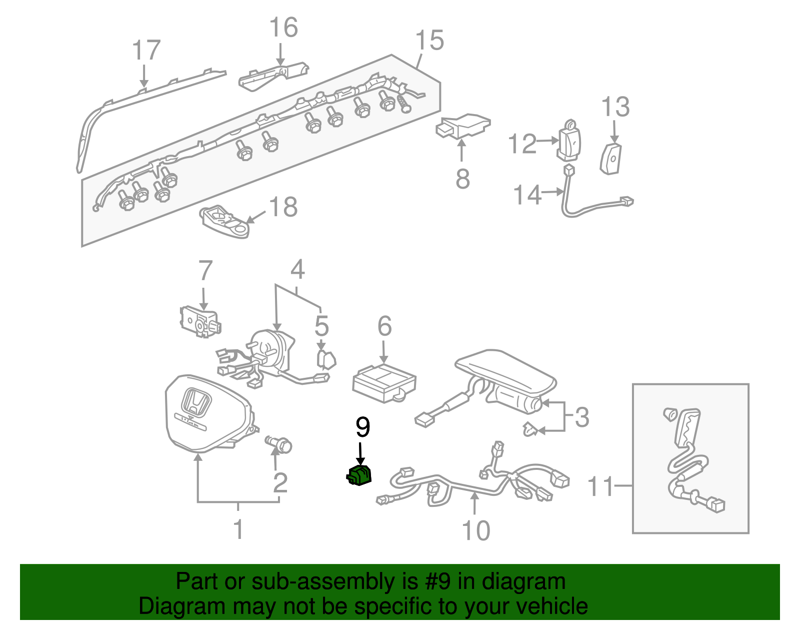 2005 Honda Pilot 2005 Honda Pilot - Sensor Assembly Side Impact 77970 ...