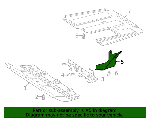 463-520-61-00 - Radiator Support Air Deflector 2019-2023 Mercedes-Benz ...