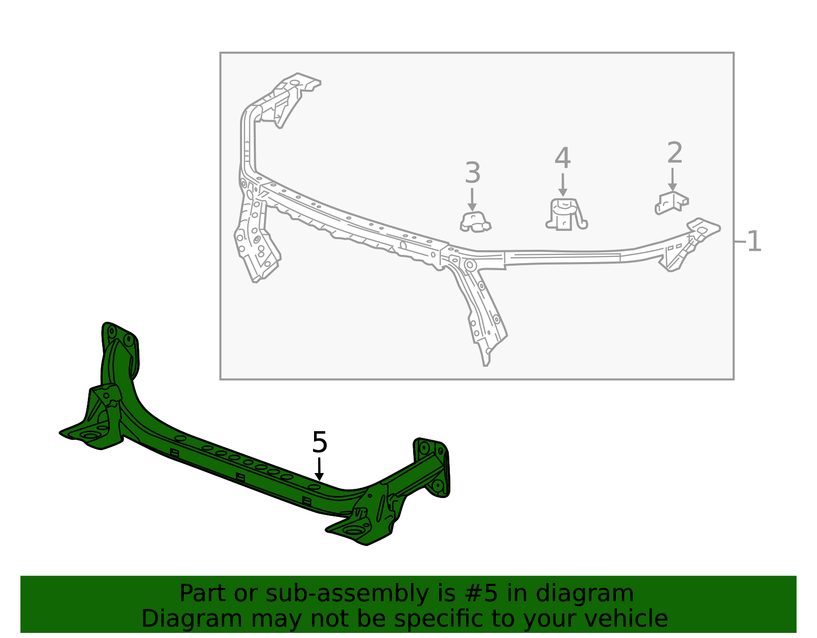 84501898 - Lower Tie Bar 2018-2024 Buick Enclave | Gateway Buick GMC Parts