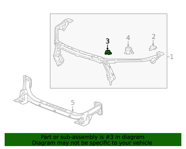 2018-2022 Buick Enclave Front Passenger Side Upper Tie Bar ...