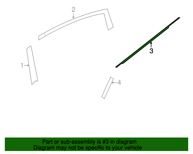 83220-H8000 - Belt Molding 2018-2021 Kia Rio | Kia.Parts Store