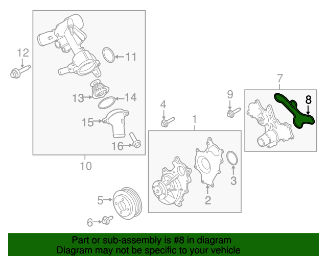 Genuine OEM Ford Part - Gasket L1MZ-8507-A | Genuine OEM Ford Parts ...