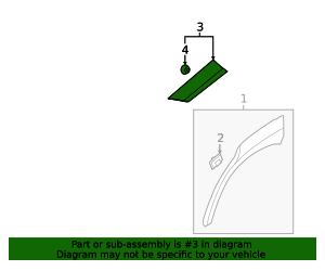 87860-J9000 - Pillar Molding 2018-2023 Hyundai | Hyundai Wholesale Direct
