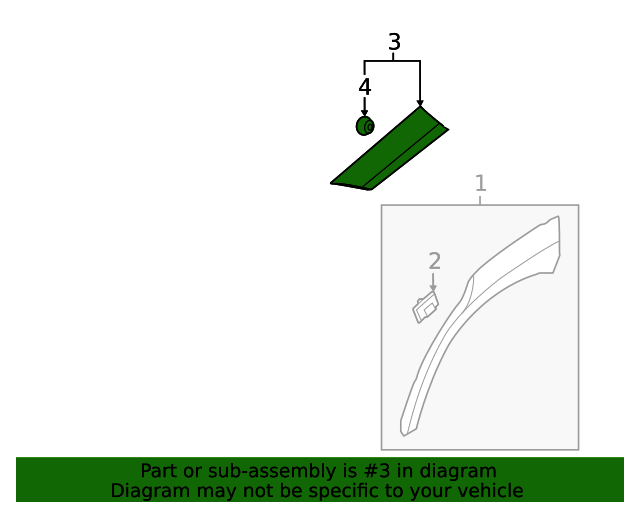2018-2022 Hyundai Pillar Molding 87860-J9000 | QuirkParts