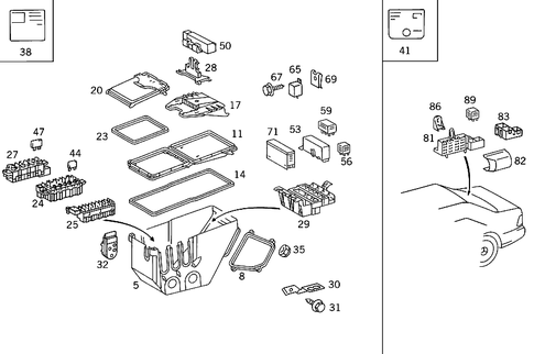 Fuse Box and Relay for 1995 Mercedes-Benz S420 | Mercedes-Benz USA Parts