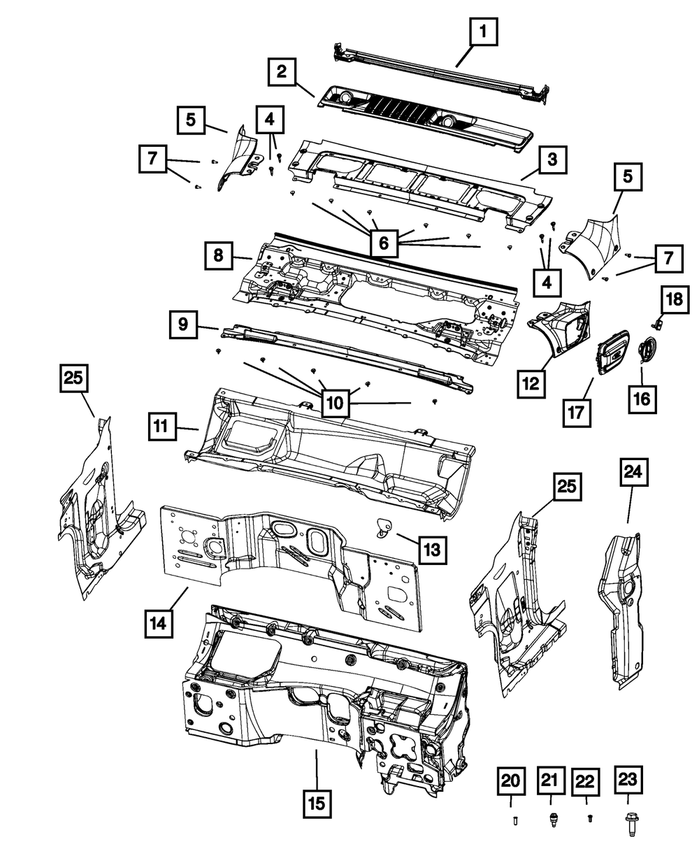 7HC82TZZAA - 2024-2025 Jeep - Cowl Top Screen | Mopar OEM Parts Direct