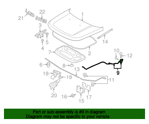 Genuine OEM Release Cable Part# FSE500031 Fits 2005-2009 Land Rover: Up ...