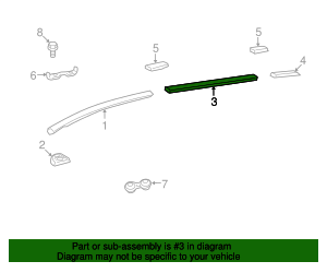 2009-2010 Pontiac Vibe Molding 19184010 GM | GMPartsDirect.com