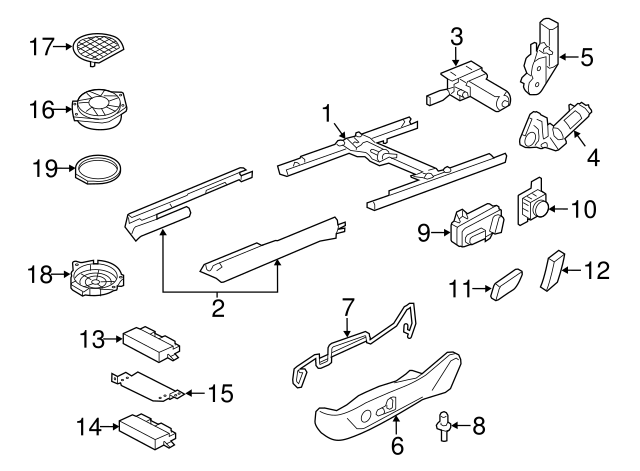 2015-2017 Audi Seat Adjuster 8R0-881-183-B | Genuine Audi Parts
