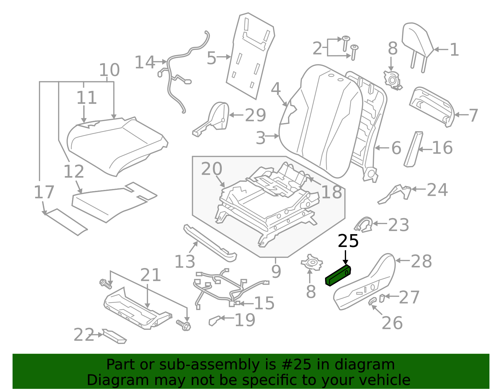 2020-2022 Subaru Seat Switch 64176XC010 | Subaru Parts Store