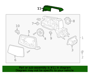 84732161 - Chrome Driver Side Door Mirror Housing Upper Cover 2019-2024 ...