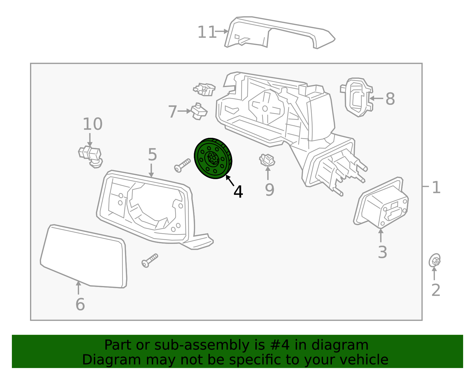 2020-2025 GM Passenger Side Door Mirror Actuator 84468956 GM ...