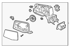 84898871 - Passenger Side Door Mirror without Cover - 2019-2021 GMC ...