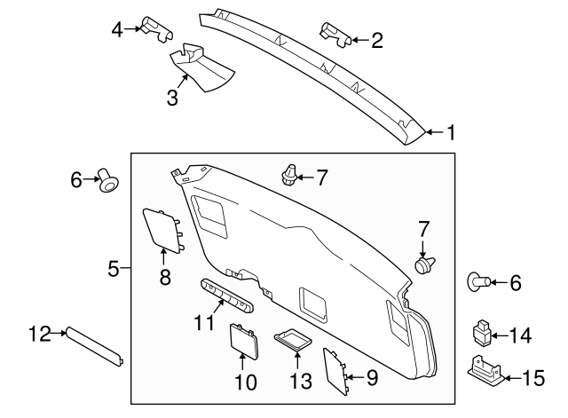2015-2019 Subaru Lift Gate Switch 83385AL00A | Subaru Parts Store