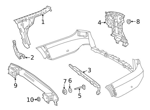 213-885-75-02 - Bumper Impact Absorber 2021-2023 Mercedes-Benz E 450 ...