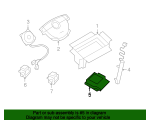 2009-2011 GM Airbag Sensing and Diagnostic Module 96808099 ...