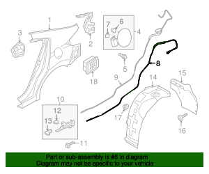 2017-2020 Hyundai Elantra Release Cable 81590-F2000 | OEM Parts Online