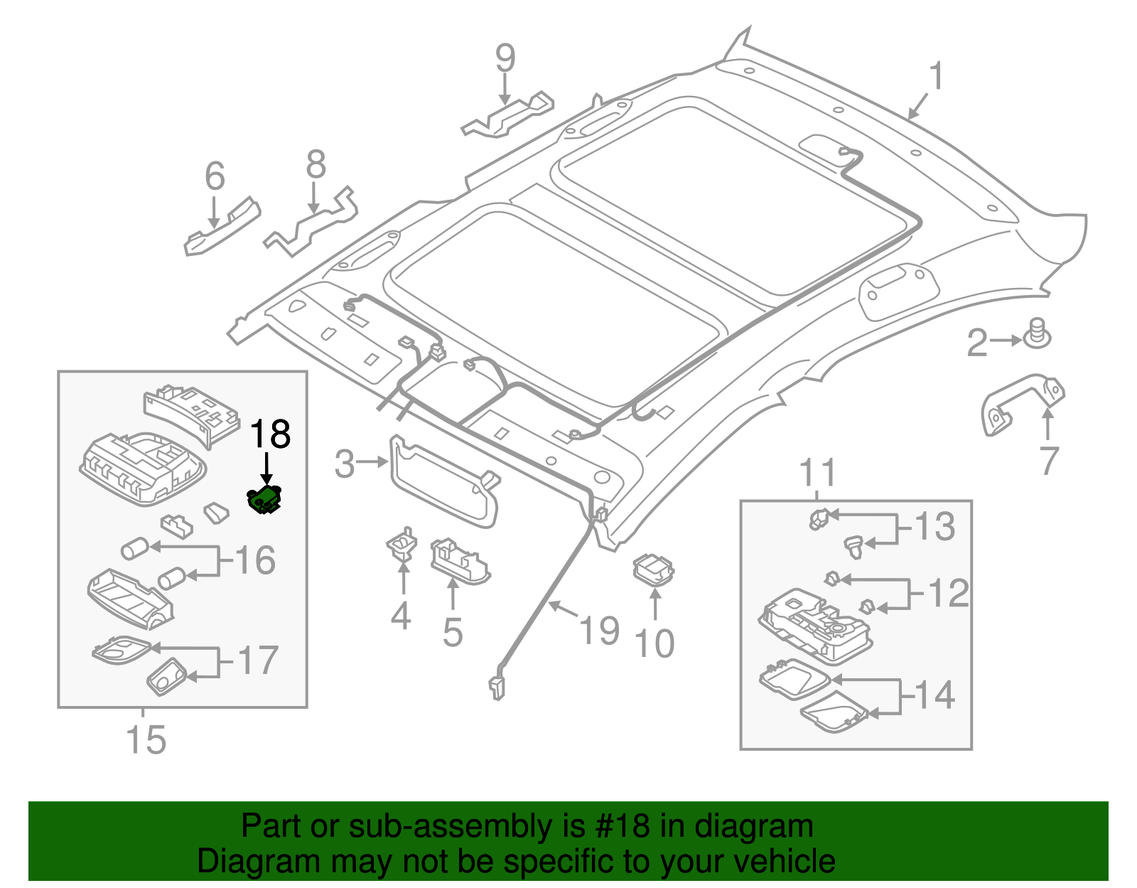 92818-3S010 - Sunroof Switch AutoNation Parts