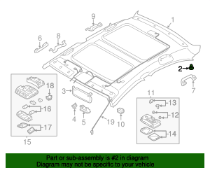 Genuine Headliner Retainer Clip for 2009-2016 Hyundai | Part# 85746 ...