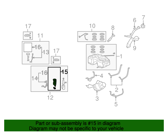 17048-STK-A00 - Fuel Filter 2007-2012 Acura RDX | AutoNation Parts