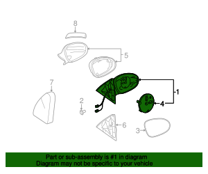 221-810-05-76 - Mirror Base - Left - 2007-2009 Mercedes-Benz | World ...