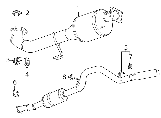 2023-2024 GM Muffler & Pipe 87858134 | GM Parts Center