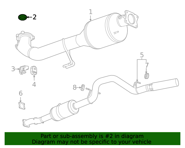 2017-2023 GM Exhaust System Seal 84013962 GM | GMPartsDirect.com