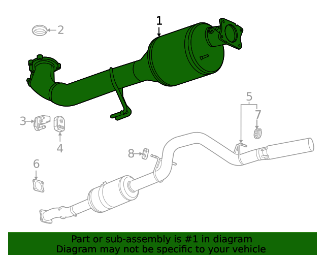 2020-2023 GM Nitrogen Oxide Catalytic Converter 84341182 | OEM Parts Online