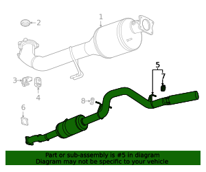 2023-2025 GM Muffler & Pipe 87858134 GM | GMPartsDirect.com