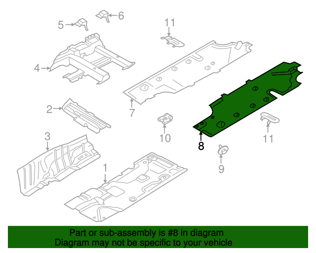 2017-2023 Porsche Panamera Under Cover 971-825-521-J | Sunset Porsche Parts