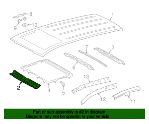 2016-2018 Toyota RAV4 Windshield Header 63102-0R901 | Toyota Parts Center