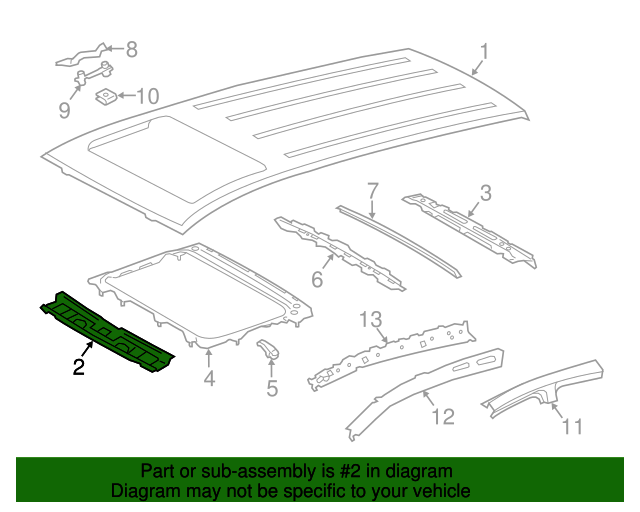 2016-2018 Toyota RAV4 Windshield Header 63102-0R901 | Toyota Parts Center