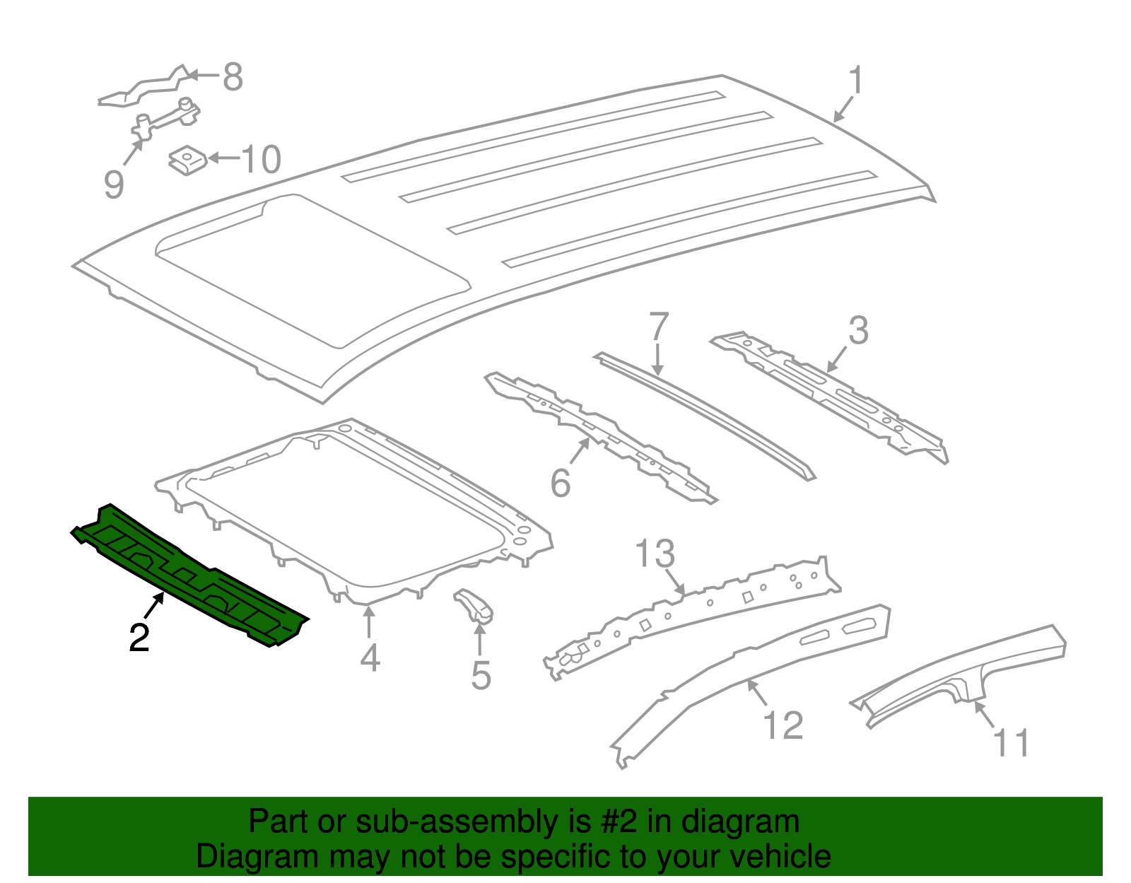63102-0R060 - Windshield Header - 2013-2015 Toyota RAV4 | Nucar Toyota ...