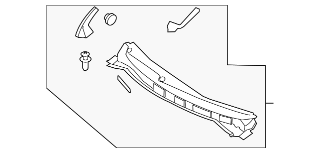 2007-2012 Nissan Versa Cowl Grille 66862-EM30A | TascaParts.com