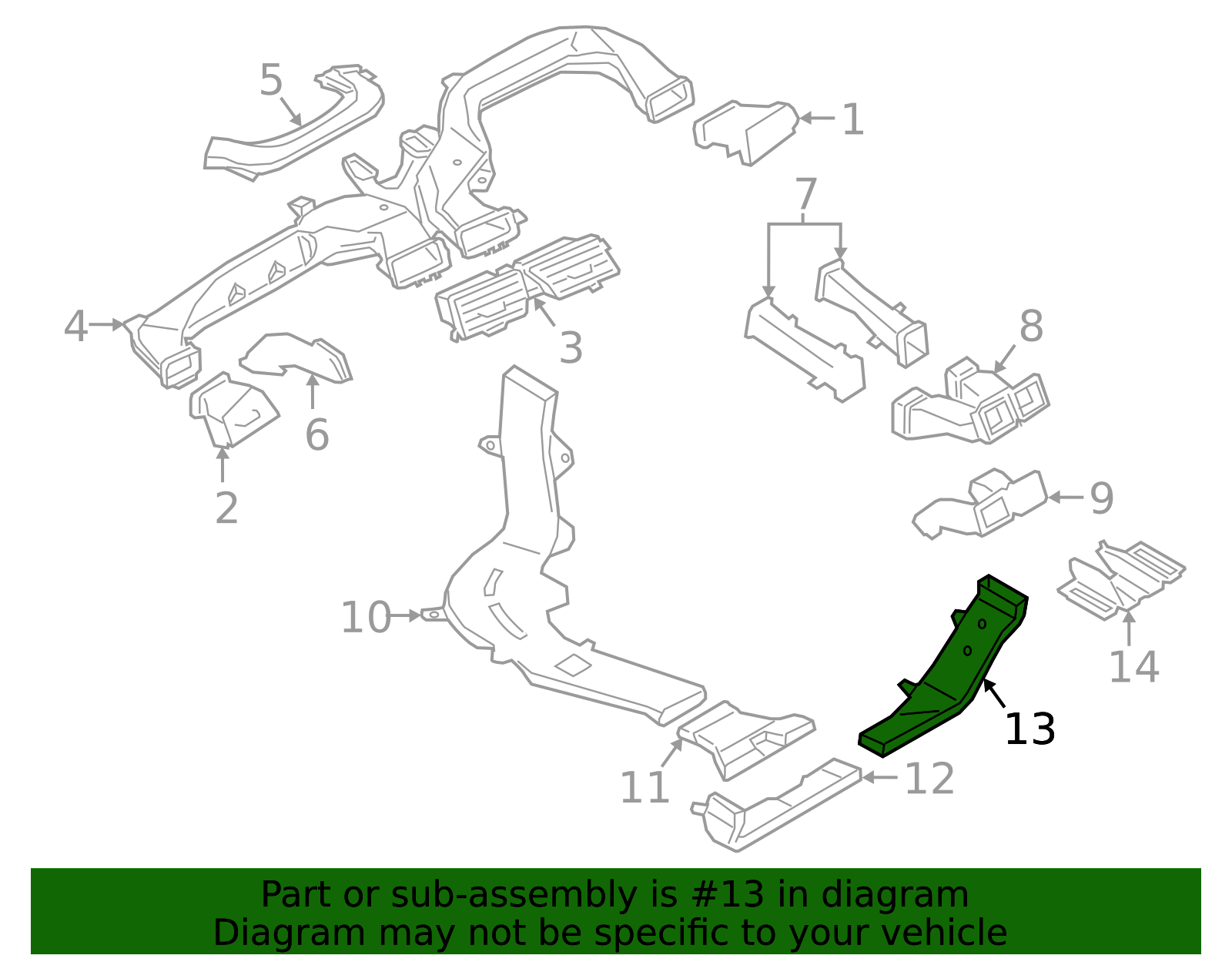 64-22-7-458-750 - Rear Duct - 2018-2019 BMW 640i xDrive Gran Turismo ...