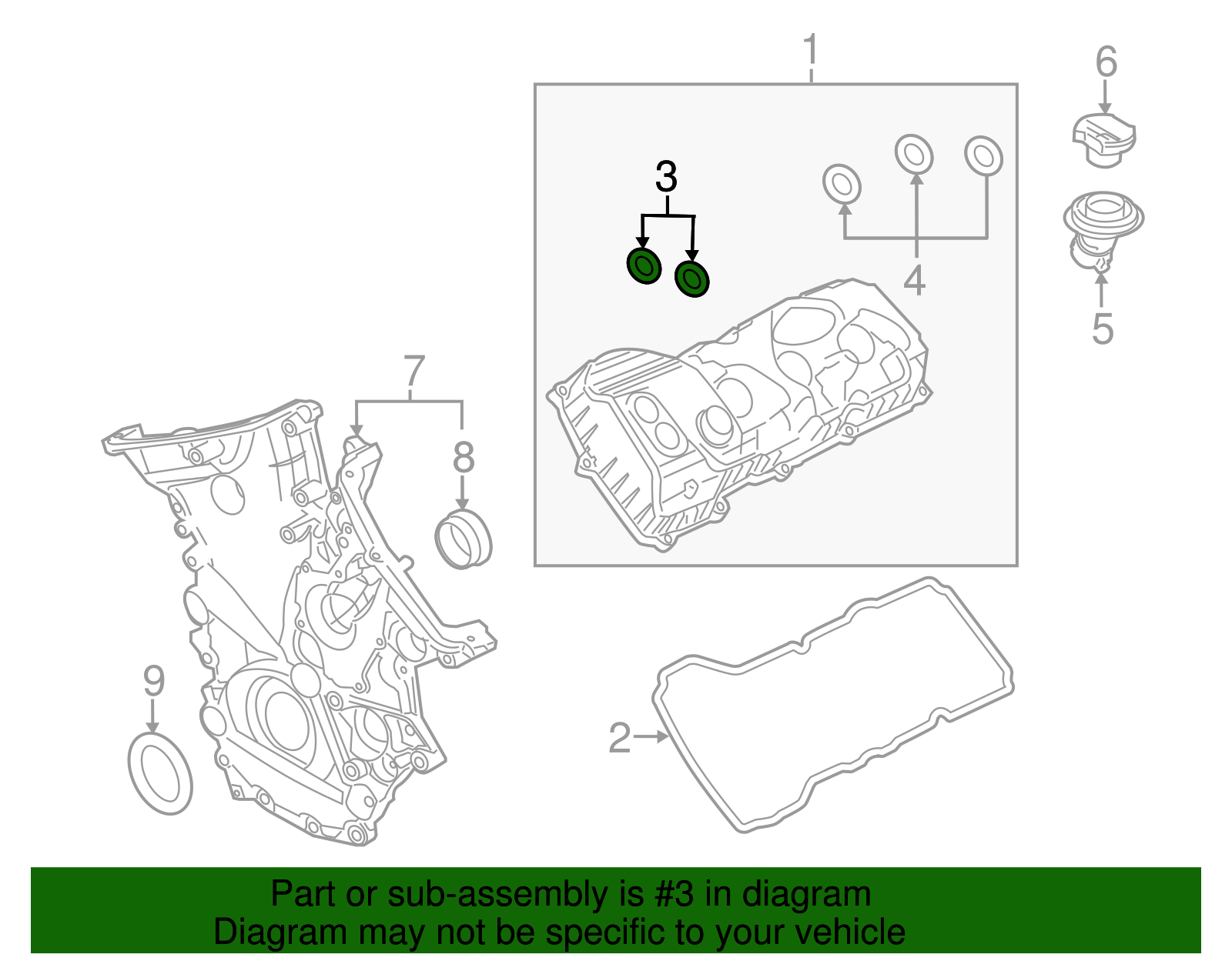 2011-2025 Ford Engine Valve Cover Washer Seal BR3Z-6C535-A | Ford OEM ...