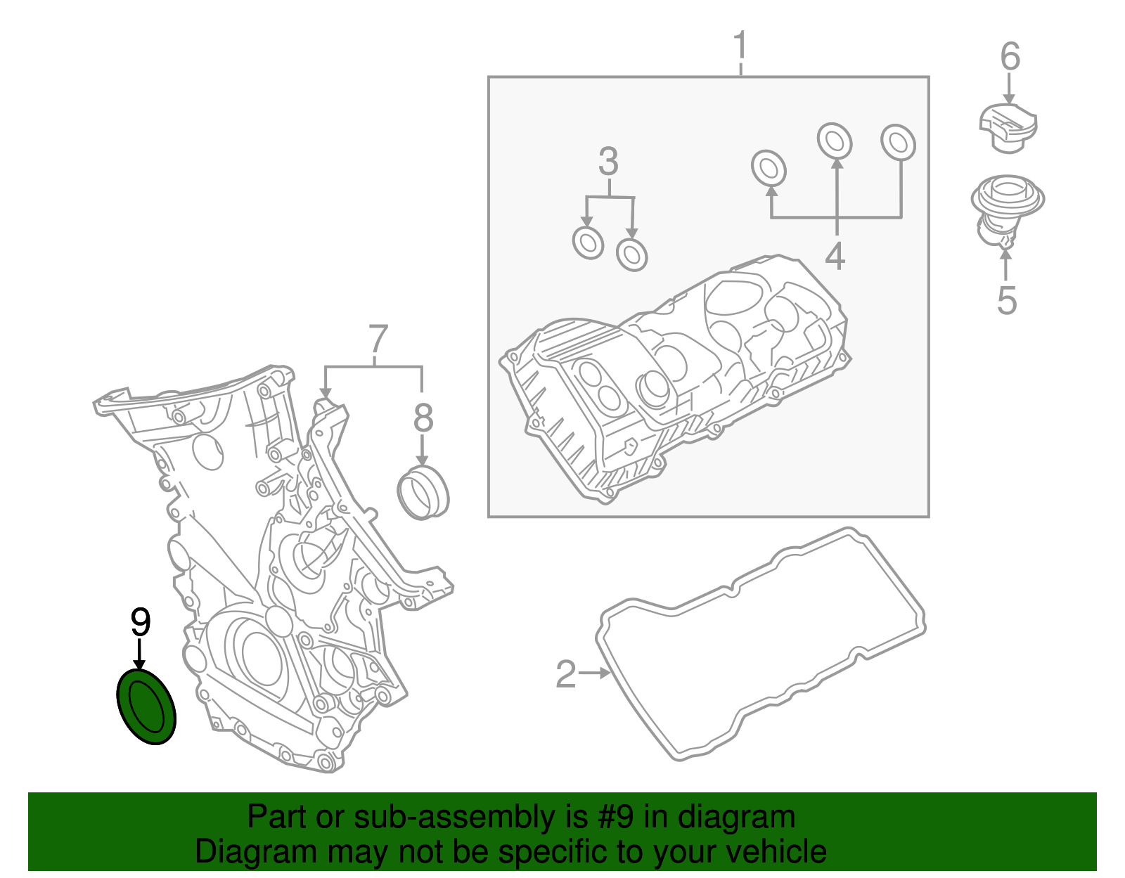 CG1Z-6335-B - Rear Main Seal Retainer 2008-2024 Ford | Ford Parts Direct