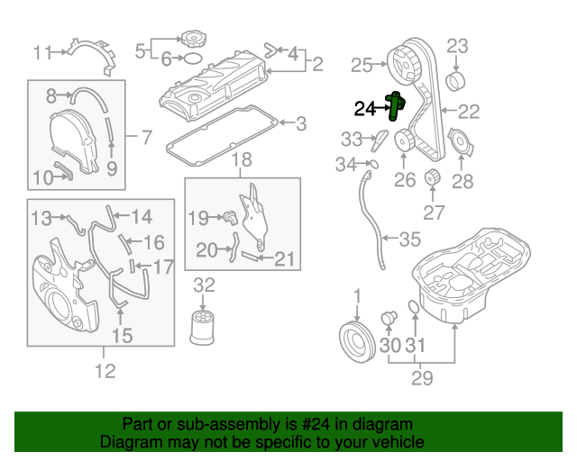 MR984375 - Tensioner Adjuster 2003-2012 Mitsubishi | Mitsubishi Direct ...