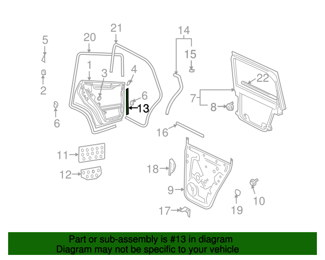 2003-2010 Porsche Cayenne Door Seal 955-533-718-00 | AutoNation Parts