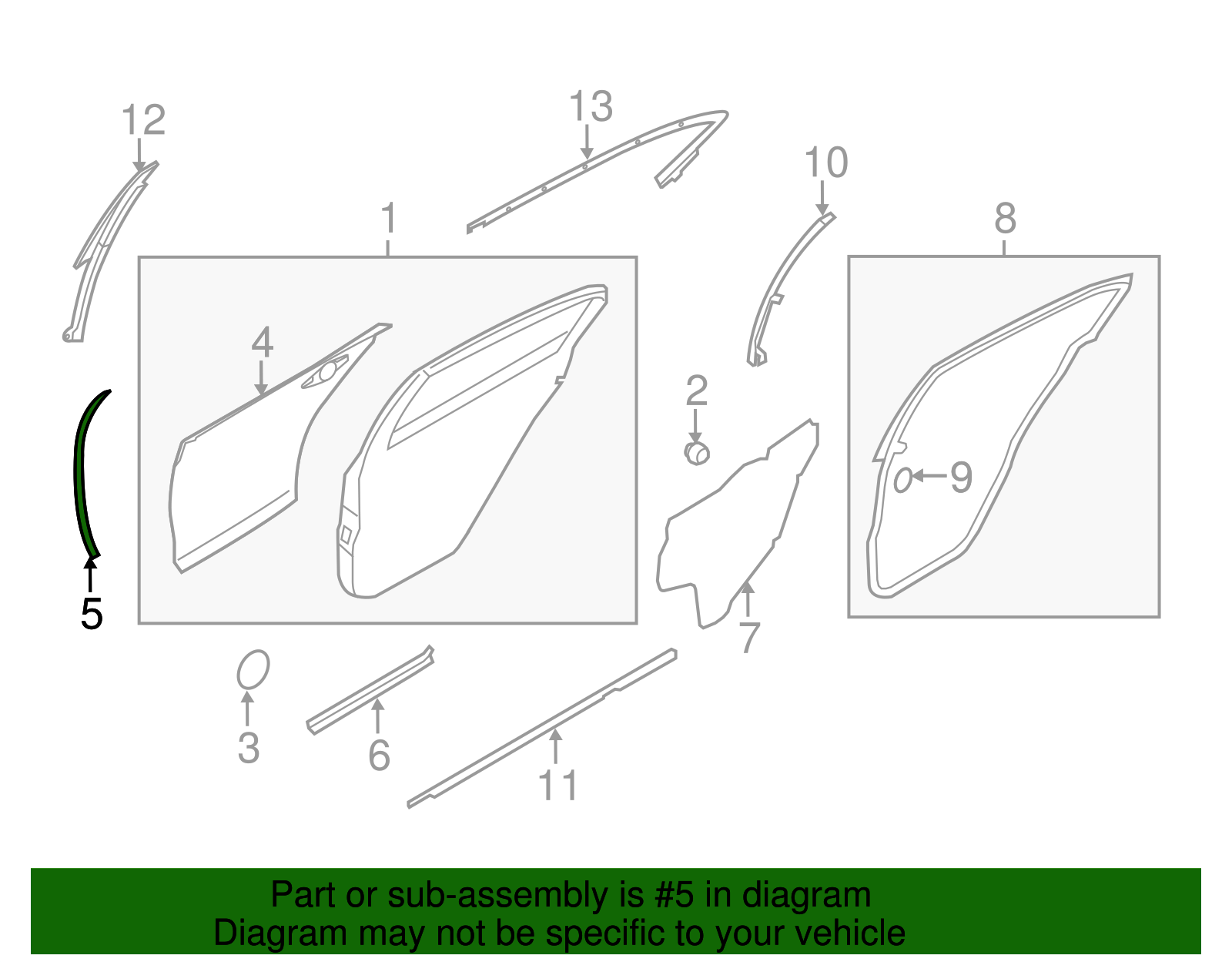 82839-4GA1B (828394ga1b) - 2014-2020 Infiniti Q50 Front Seal | Infiniti ...
