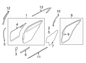 2014-2020 Infiniti Q50 Window Molding 82280-4GA0A | OEM Parts Online