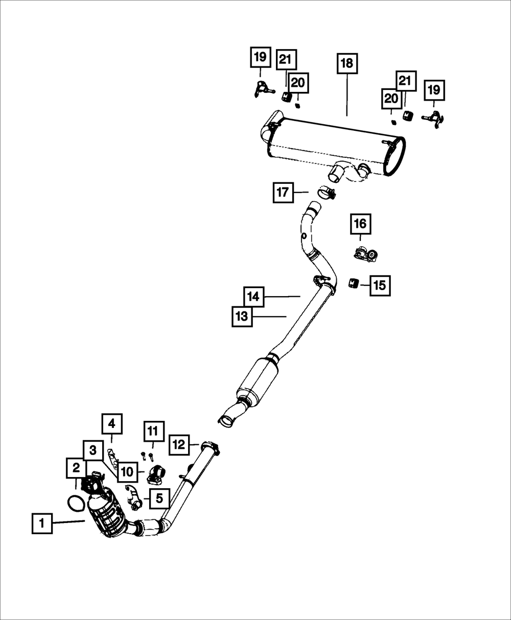 2018-2023 Jeep Wrangler Exhaust Converter 68281699ah | TascaParts.com