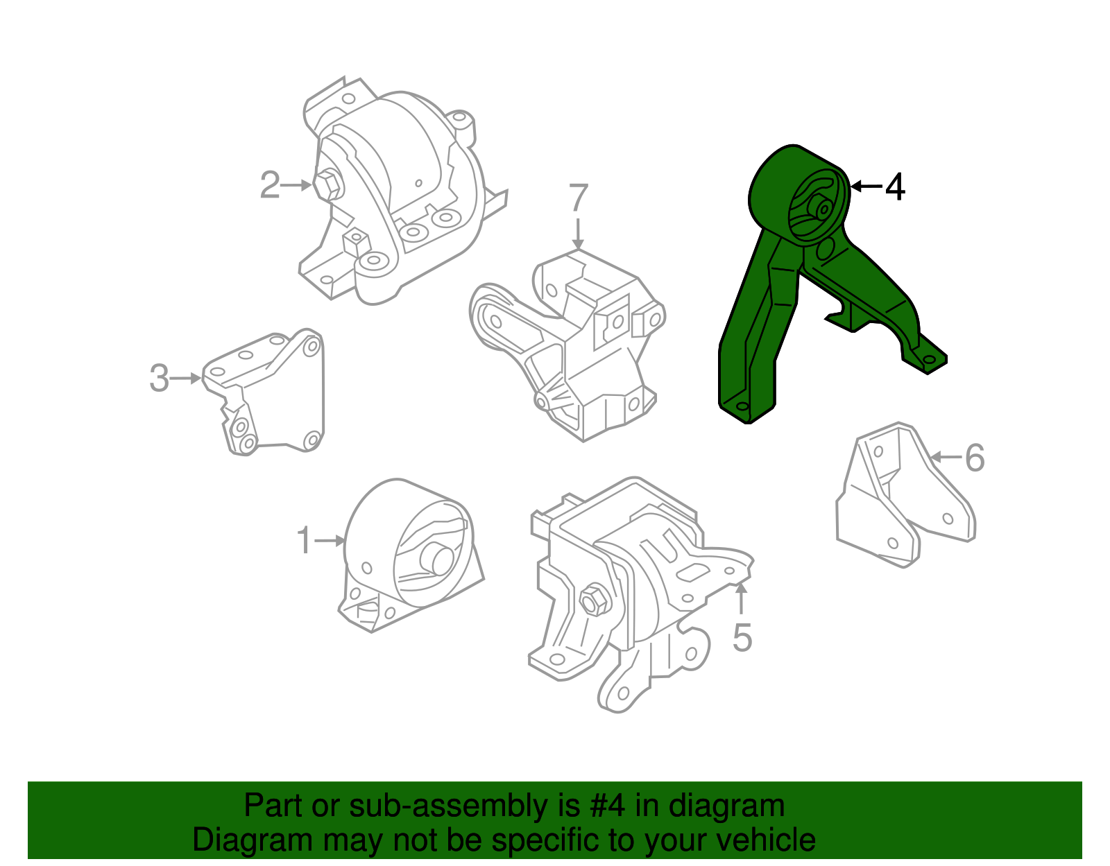 2008-2015 Mitsubishi Lancer Side Mount MN184348 | Mitsubishi Parts ...