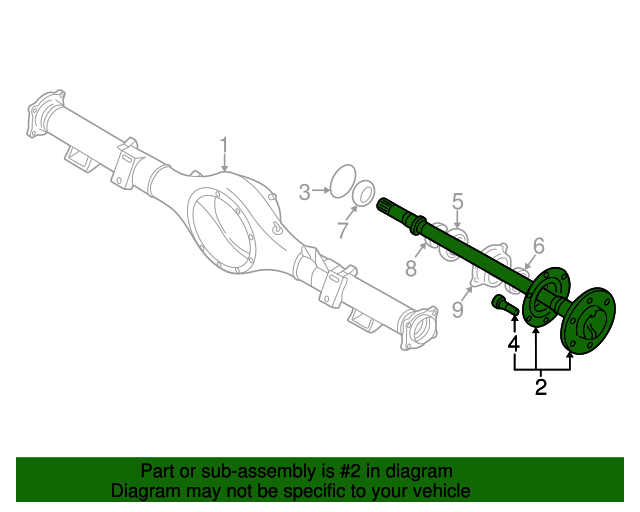1997-2003 Mitsubishi Montero Sport Axle Shaft MR196250 | OEM Parts Online