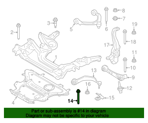 31106871189 - 2016-2023 BMW Lateral Arm Bolt (31-10-6-871-189) | BMW of ...