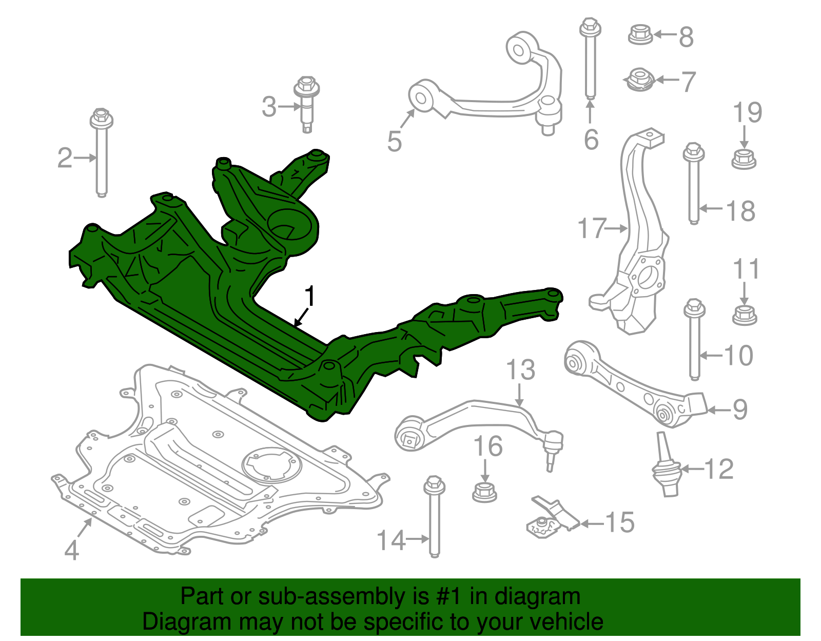 31106887340 - 2016-2025 BMW Cross-Member (31-10-6-887-340) | BMW of ...