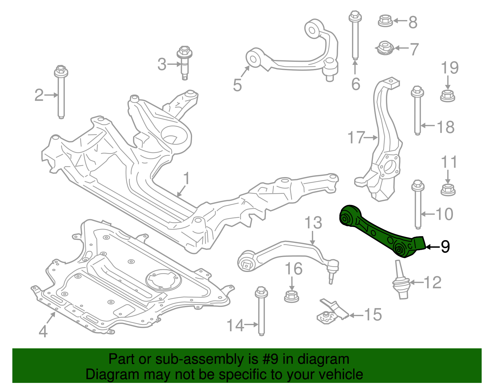 31108873894 - 2017-2024 BMW Lower Control Arm (31-10-8-873-894) | BMW ...
